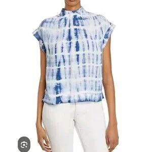 Bella Dahl | Tops | Bella Dahl Tied Dye Mockneck Top Sz L Preppy Office ...